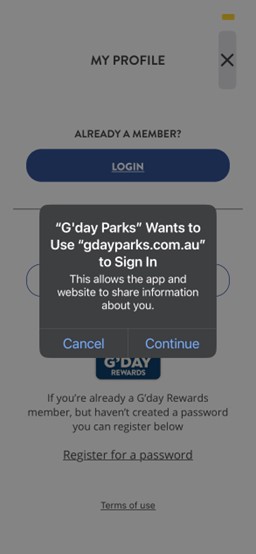 How to login with the new App update - Apple IOS – G'day Rewards